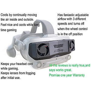 Cooling,Radiator fan for Valve Index-Extend the life of Valve Index-Designed and 3D Printed VR games headset with USB