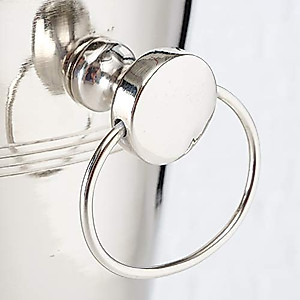 WHW Whole House Worlds Old World Luxurious Grand Hotel Champagne Bucket, Silver Aluminum Nickel, 8.75 D W x 9.5 H Inches