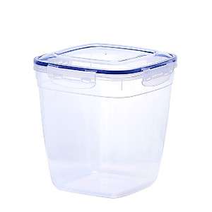 Superio Plastic Food Storage Containers with airtight Lid for Pantry, Fridge- BPA Free, Leakproof Sealed Container- Microwave, Dishwasher and Freezer Safe, Clear (20 Cup)