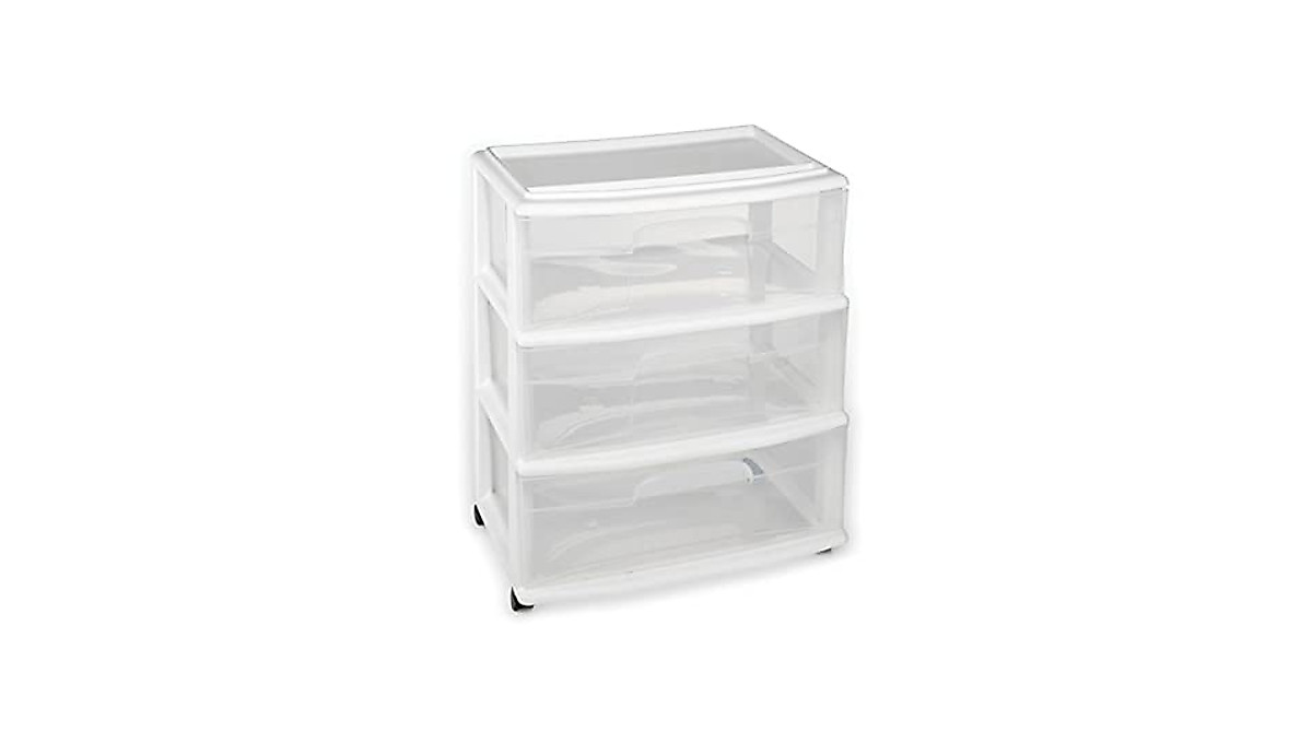 Homz 3 Drawer Rolling Storage Tower - Compact Organizer