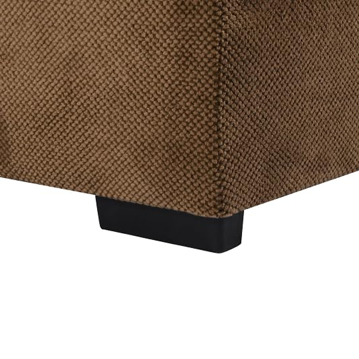 U-Shaped Oversized Polyester Sectional Sofa with Pull Out Sleeper Couch Bed & Storage Chaise Lounge, King Functional Sofá w/ 4 Pillows for Large Flat Mansion Villa Living Room Furniture Sets, Brown