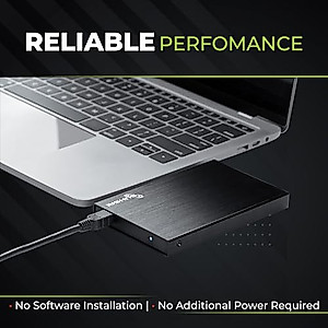 SUHSAI External Portable Hard Drive 500GB USB 2.0 HDD Storage and Backup Hard Disk Memory Expansion – Ultra Slim 2.5” Harddrive Compatible with PC, MAC, Laptop, Desktop Computer (Black)