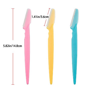 18 Pcs Eyebrow Razors Shaper, Safety Facial Hair Remover Face Shaver Trimmer, Exfoliating Dermaplaning Tool for Women and Men