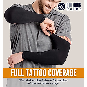 OutdoorEssentials UV Sun Protection Arm Sleeves - Compression Arm Sleeve, UV Arm Sleeves for Men,Women - Sports Cooling Sleeves, Baseball, Golf