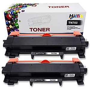 HIINK Compatible Toner Replacement(with Chip) for Brother TN-760 TN760 TN730 Toner Cartridge use with Brother L2550DW L2350DW L2370DW L2390DW L2395DW L2710DW L2750DW Printers(Black,2-Pack)