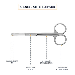 Littauer Suture Stitch 3.5" Size Scissors Medical Surgical Instrument