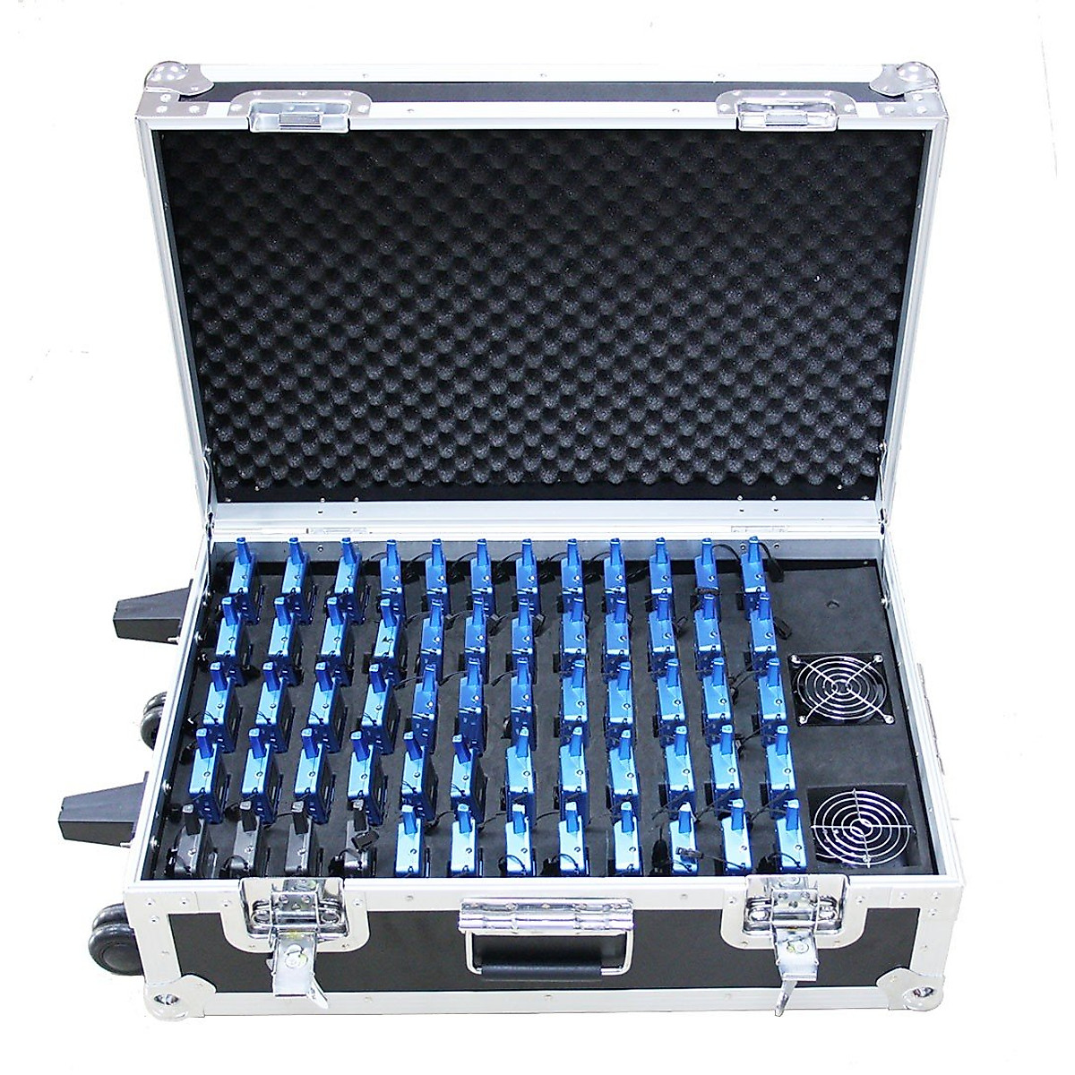 EXMAX ELGT-470 Wireless Tour Guide/Monitoring Audio System 100 Channels Groups for Tourism,Conference,Training,Church,Outdoor Scenic Spots(2 Transmitters & 30 Receivers with 32-slot Charging Case)