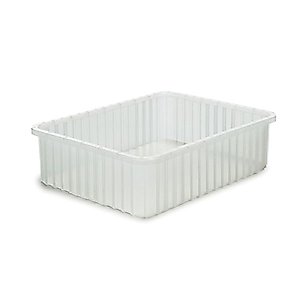 Clear Dividable Storage Box 22.5"L x 17.5"W x 6"H