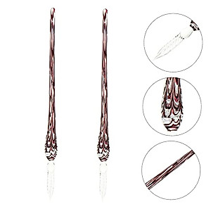 FAVOMOTO 2pcs Glass Dip Pen Wedding Sets Quill Pen Set Stained Glass Glass Dip Pen Set Calligraphy Pen Decorative Note Pen Stationery Office Stationery Drawing Pen Black Note Pen
