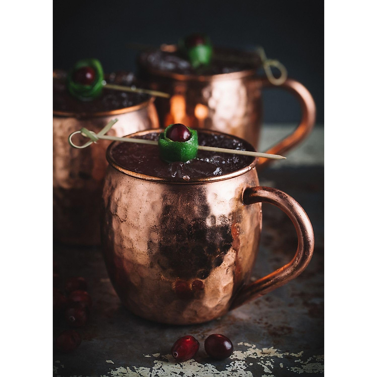 Copper Barrel Mug for Moscow Mules - 16 oz - 100% Pure Copper Mug by Alchemade - Includes FREE E-Recipe book