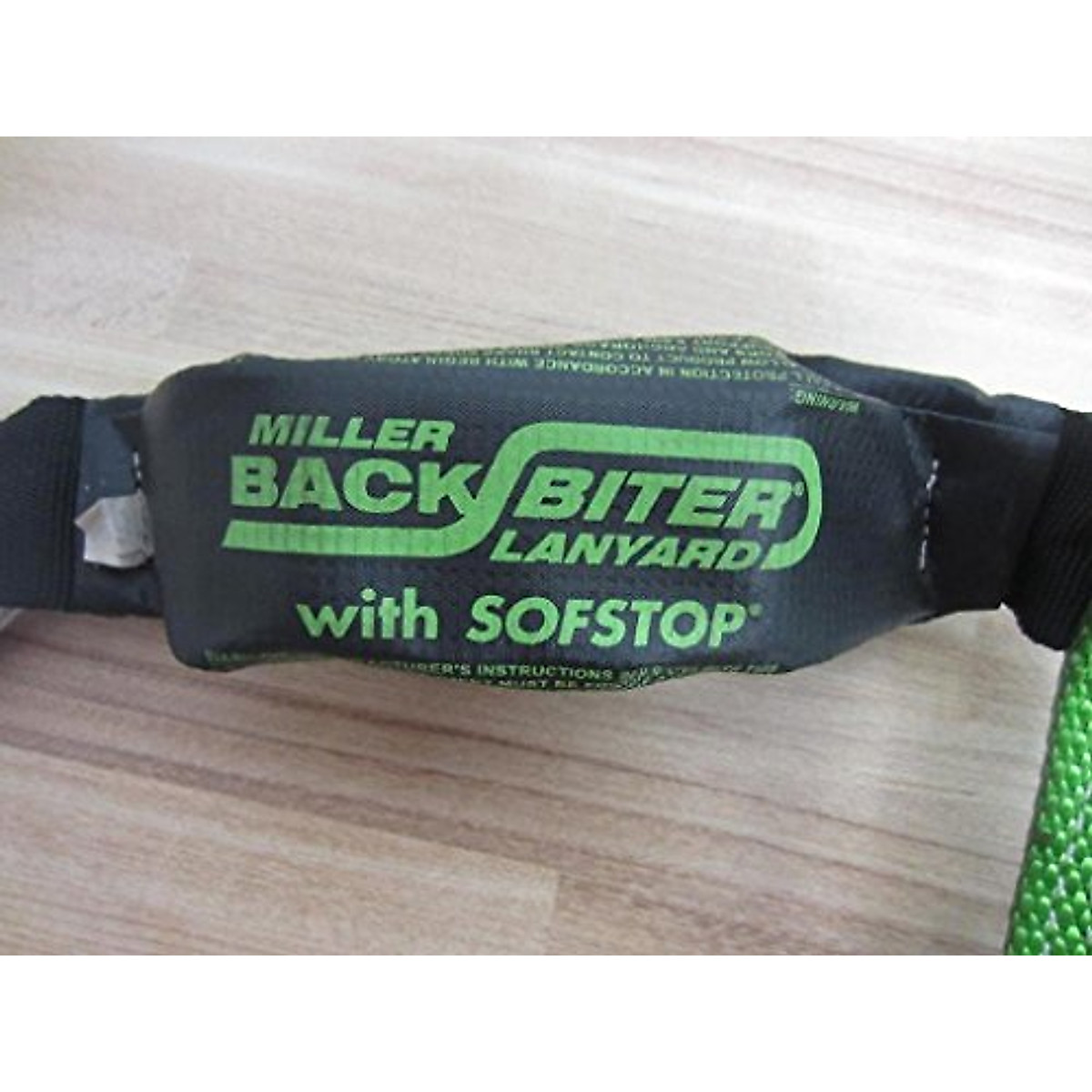 Honeywell 913B/6FTGN Miller by 6' BackBiter Heavy Duty Polyester Web Single-Leg Tie-Back Lanyard With (1) Locking Snap Hook, (1) Locking 5K Snap Hook And SofStop Shock Absorber, 15.34 fl. oz.