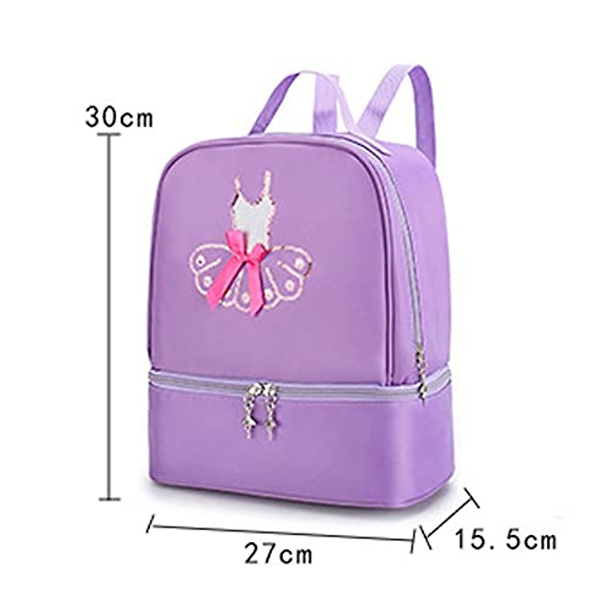 Dance Bags,Ballet Dance Backpack for Girls Ballerina Purple Bag for Dance Toddler Dance Bag Gymnastics Latin Dance Yoga Tap Dance Jazz Storage Bag