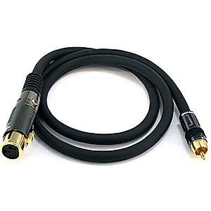 Monoprice 104784 3' Premier Series XLR Female to RCA Male 16AWG Cable