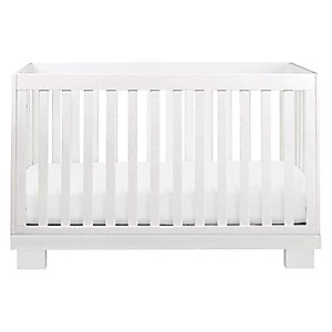 Babyletto Modo 3-in-1 Convertible Crib with Toddler Bed Conversion Kit in White, Greenguard Gold Certified