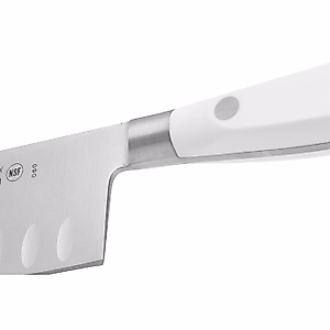 ARCOS Forged Santoku Knife 7 Inch Stainless Steel. Japanese Sharp Knife For Cutting Meat, Fish and Vegetables. Ergonomic Polyoxymethylene Handle and 180mm Blade. Series Riviera Blanc. Color White,