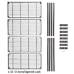 4-Tier Wire Shelving Unit NSF Height Adjustable Metal Storage Shelves, 1000 LBS Load Capacity, 36"x14"x54" Large Heavy Duty Commercial Grade Steel Utility Layer Shelf Rack Organizer for Kitchen Garage