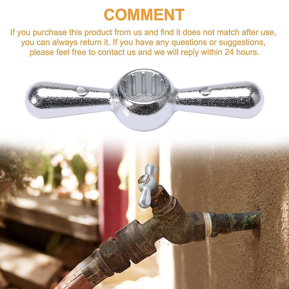 VIDABTE PP806-15 01-5097 Lawn Faucet Hose Bibb Tee Handle, Outdoor Faucet Handle for Plumb Pak, Hose Bib Handles Replacement 12 Point Broach (4 pcs)