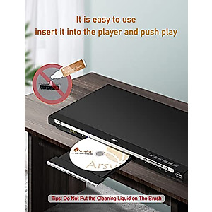 Arsvita Laser Lens Cleaner Disc Cleaning Set for CD/VCD/DVD Player, Not Compatible for Bose Player, Safe and Effective, ARCD-03