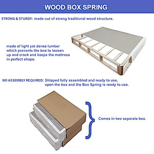 Greaton Assembled Long Lasting 4-inch Box Spring for Mattress King Size 80