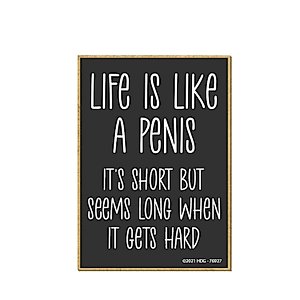 Honey Dew Gifts, Life is Like a Penis, 2.5 Inches by 3.5 Inches, Locker Decorations, Refrigerator Magnets, Fridge Magnets, Decorative Magnets, Funny Magnets, Magnets Fridge, Inappropriate Gifts