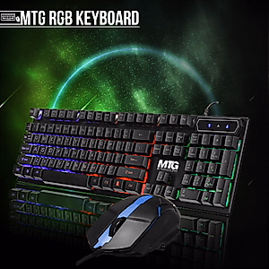 TechMagnet Gaming Desktop PC, Intel i5 6th Gen, Galaxy, 16GB RAM, 240GB SSD, MTG New 27 Inch 165HZ Gaming Monitor, RGB Keyboard Mouse, GT 1030, Speaker, Webcam, Win 10 Pro (Renewed)