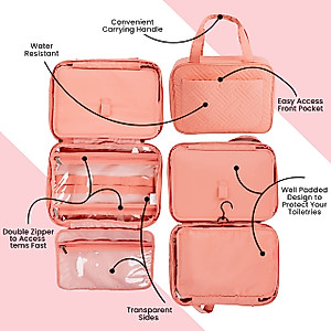Hanging Toiletry Bag for Women -Cosmetic Makeup Bag is Water-Resistant, Double Zippered for Accessories, Shampoo, Bath Essentials is Great as a Travel Organizer