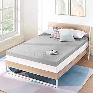 Best Price Mattress 4 Inch Ventilated Memory Foam Mattress Topper with Plant-based Infusion, Twin