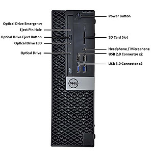 Dell OptiPlex 7040 SFF Desktop PC,Intel Quad Core i7-6700 3.4GHz,Nvidia GT 1030,32GB DDR4 Ram New 1TB NVMe M.2 SSD+2TB HDD,Built-in WIFI & Bluetooth HDMI Windows10 Pro Wireless Keyboard&Mouse (Renewed)