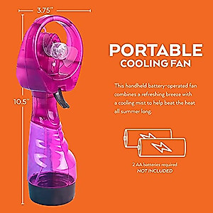 N/C Portable Misting Fan Battery-Operated Handheldwith Water Spray Misting Fan Suitable for Traveling Out, 4 Piece Set