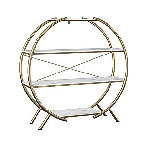 CosmoLiving by Cosmopolitan Bookcase, White Marble