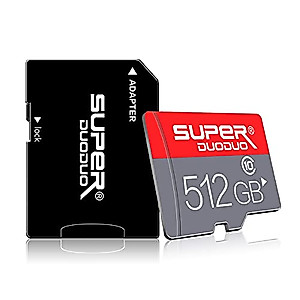 Micro SD 512GB Memory Card with SD Card Adapter for Camera/Phone/Drone/Dash Cam/GOPRO/Tablet/PC/Computer Class 10 TF Card 512GB High Speed Micro Memory SD Cards