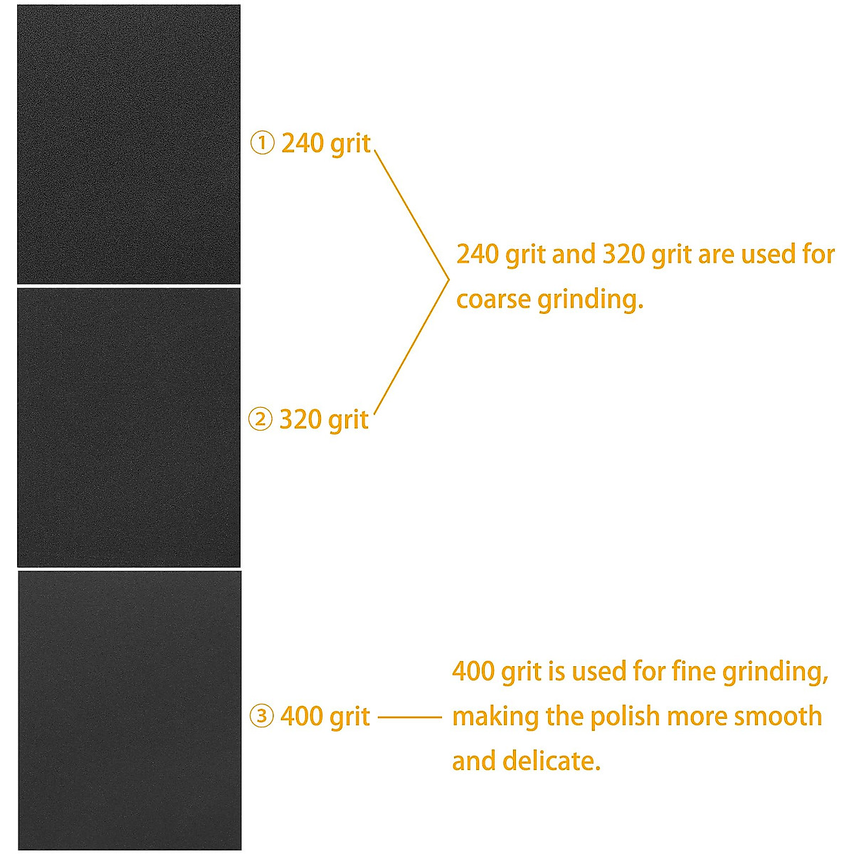 Blisstime 2 Sets of Classical Guitar Bone Saddle and Nut 3pcs Sand Paper Premium Quality