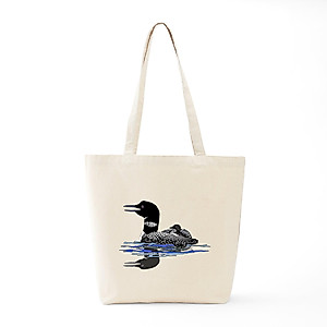 CafePress Calling Loon Tote Bag Natural Canvas Tote Bag, Reusable Shopping Bag