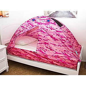 Pacific Play Tents 19781 Kids Pink Camo Bed Tent Playhouse - Twin Size