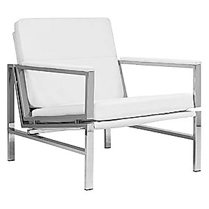 Studio Designs Home Arms, Modern Atlas Accent Chair, 250, White