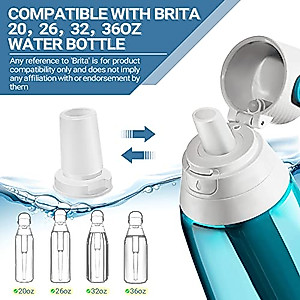 SelfTek 4 Pack Bite Valve Replacement Compatible with Brita Filter Water Bottle & Brita Stainless Steel Water Bottle, Silicone Water Bottle Mouthpiece Replacement Parts for Brita Bottle