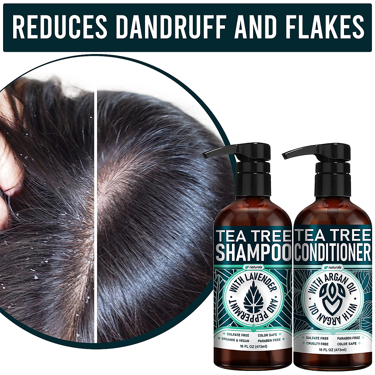 NATURALA Tea Tree Shampoo and Conditioner Set