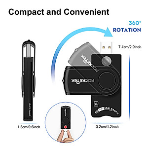 USB Multi Card Reader, 4 in 1 Memory Card Reader for SD SDXC SDHC Micro SD Micro SDXC Micro SDHC MS MMC UHS-1 SIM, DOD Military USB CAC Card Reader, CAC Reader for Mac OS, Windows, Linux