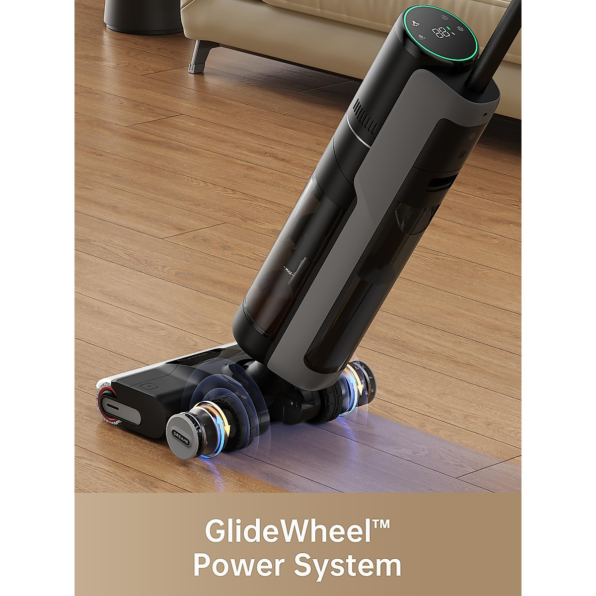 dreame H13 Pro Wet Dry Vacuum Cleaner, Smart Floor Cleaner Vacuum Mop for Hard Floors, 140°F Brush Wash, Hot Air & Dual Rotation Self-Cleaning, GlideWheel™ Power System, Great for Sticky Messes