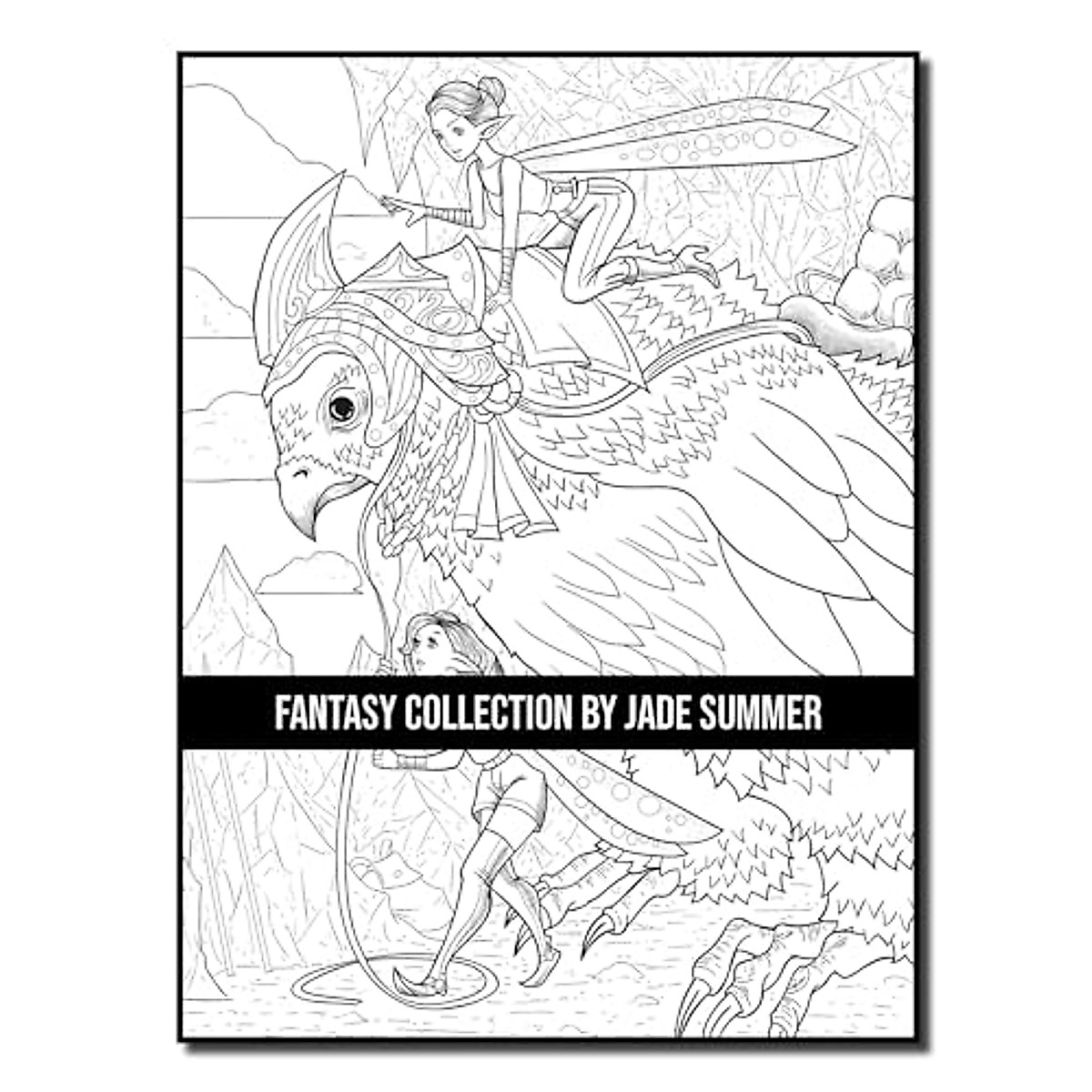 Fantasy Collection: An Adult Coloring Book with 100+ Incredible Coloring Pages of Mermaids, Fairies, Vampires, Dragons, and More!