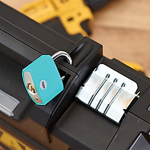 Yale Covered Aluminum Padlock with 3 keyed Alike Keys for Indoor and Outdoors use, Gym Locker, and Toolbox (Blue)