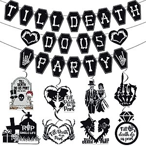Till Death Do Us Party Banner Bachelorette Party Decorations Till Death Do Us Party Bachelorette Decorations Bride or Die Banner for Bride or Die Bachelorette Party Decorations