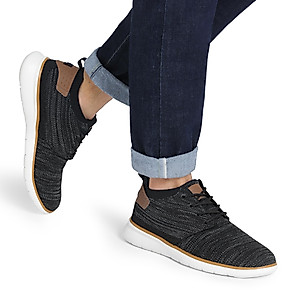 Bruno Marc Mens Mesh Fabric Fashion Sneakers Casual Oxfords Lightweight Breathable Versatile Walking Shoes, Black/Grey - 11 (Zero-01)