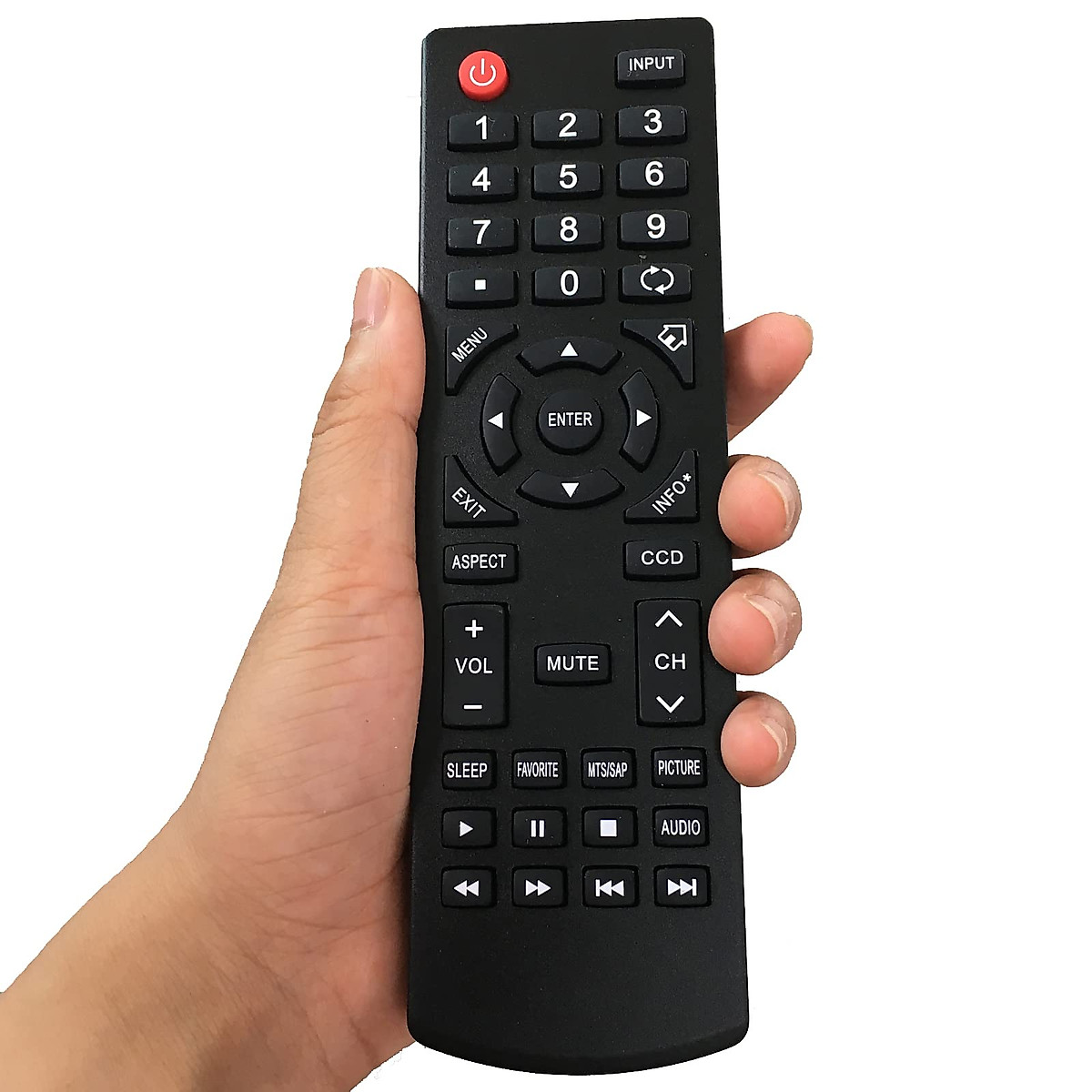 Replacement Remote Control Fit for DX-26L100-A13 DX-32D310NA15 DX-55L150A11 DX-LCD26-09 DX-LCD22-09 DX-LCD1909 DX-LCD2609 NS-37D20SNA14 for Insignia Dynex TV