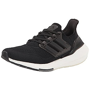 adidas Women's Ultraboost 21 Running Shoe, Black/Black/Grey, 7