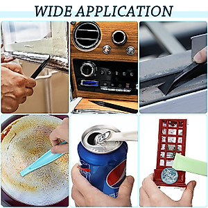 Non-Scratch Plastic Scraper Tool Carbon Fiber Plastic Cleaning Scraper Tool Pen-shaped Scraper Tool Stiff Scraper Cleaning Tool for Kitchen Sticker Scratch Cleaning (6, Mixed Color)