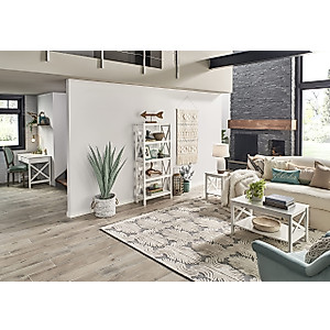 ClosetMaid 3950 X-Frame Design Writing Desk or Console Table with Drawers, White Wood