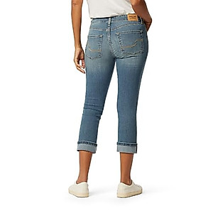 Levi Strauss Signature Gold Women's Mid-Rise Slim Fit Capris (Available in Plus Size), Blue Ice, 16