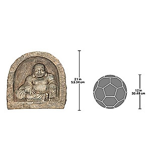 Design Toscano CS40170 Buddha Sanctuary Asian Garden Statue, Faux Stone Finish