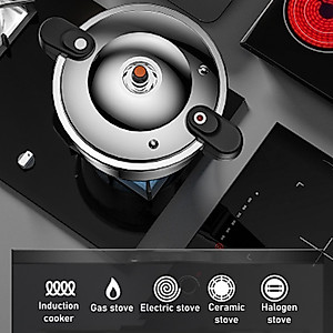 Stainless Steel Pressure Cooker, 80kpa Dual Handle Pressure Canner Large Capacity Pressure Cooking Pot Kitchen Pressure Pan for Gas Stove Electric Stove Induction